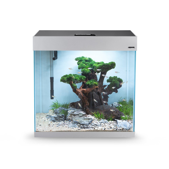 Aquael OptiSet 130 Szary 2.0 D&N – akwarium OptiWhite 61x41x56 cm 130L ...